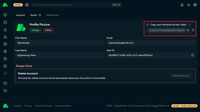 API Documentation | OpenScaler Cloud